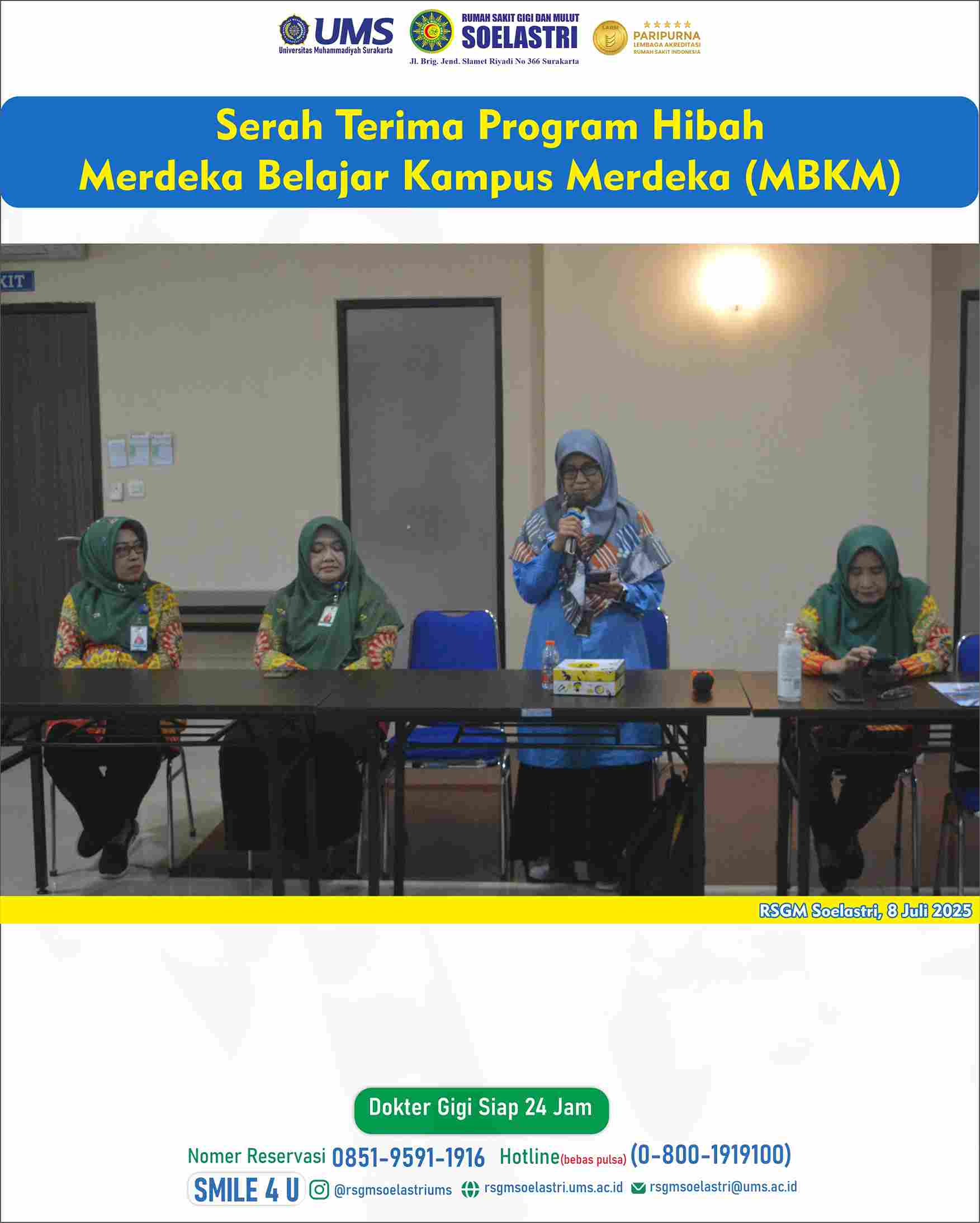 Serah Terima Program Hibah Merdeka Belajar Kampus Merdeka (MBKM) – RSGM ...